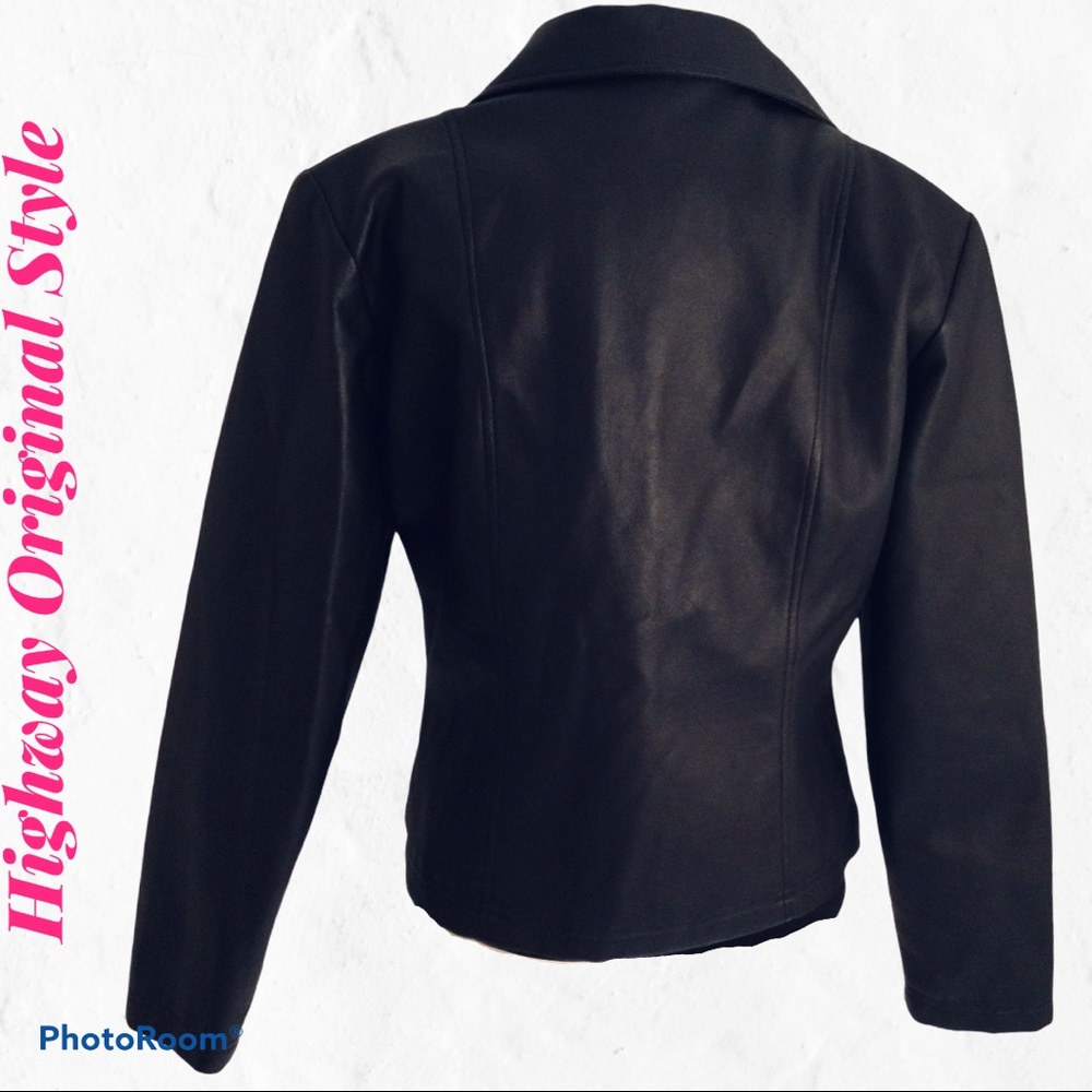 Highway Original Style Black Faux Leather Jacket - Gem